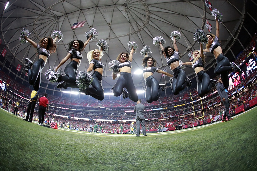 Looks We Love: NFL Cheerleaders' Bold Color Rush Uniforms!